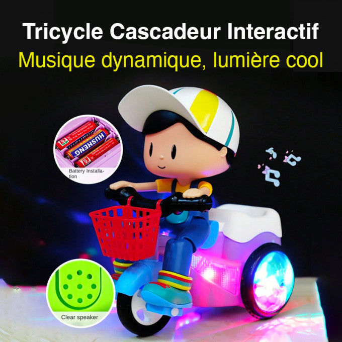 Stunt Tricycle for Kids: Music, Lights, 360° Rotation – dressowy