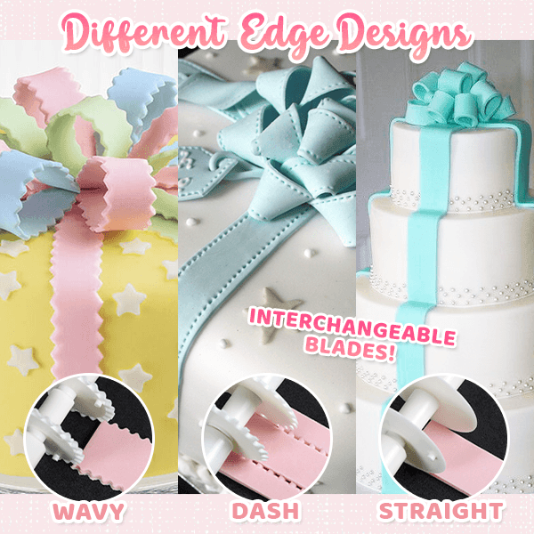 3-in-1 Fondant Ribbon Rolling Cutter Set – dressowy